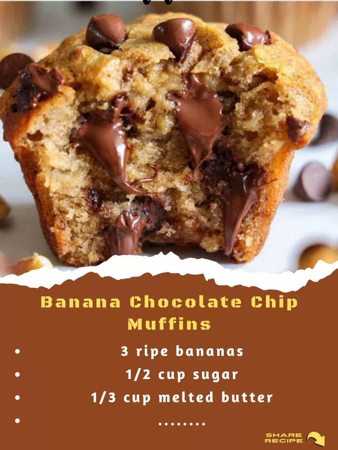 Banana Chocolate Chip Muffins - Nine Recipes