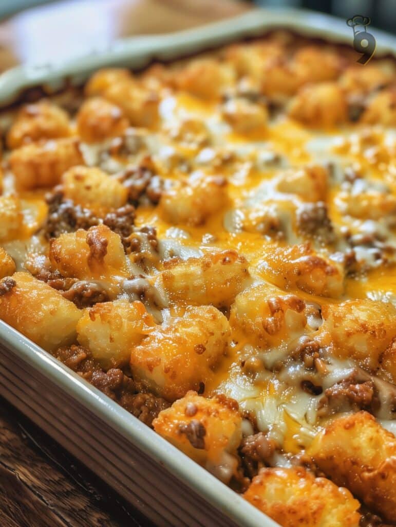 Cheesy Tater Tot Casserole Recipe - Nine Recipes