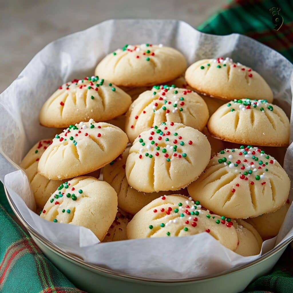 Christmas Whipped Shortbread Cookies - Nine Recipes